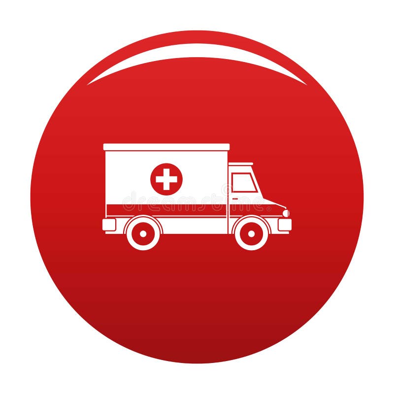 Ambulance icon vector red stock vector. Illustration of doctor - 153530379