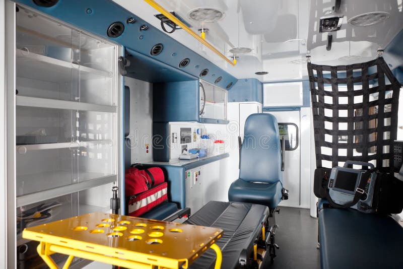 Ambulance interior details stock image. Image of firemen - 857089