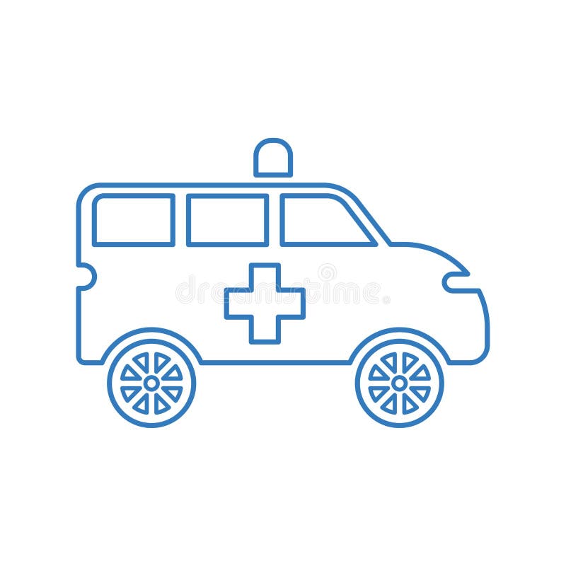 Ambulance Line Icon, Outline Vector Graphics Stock Vector ...