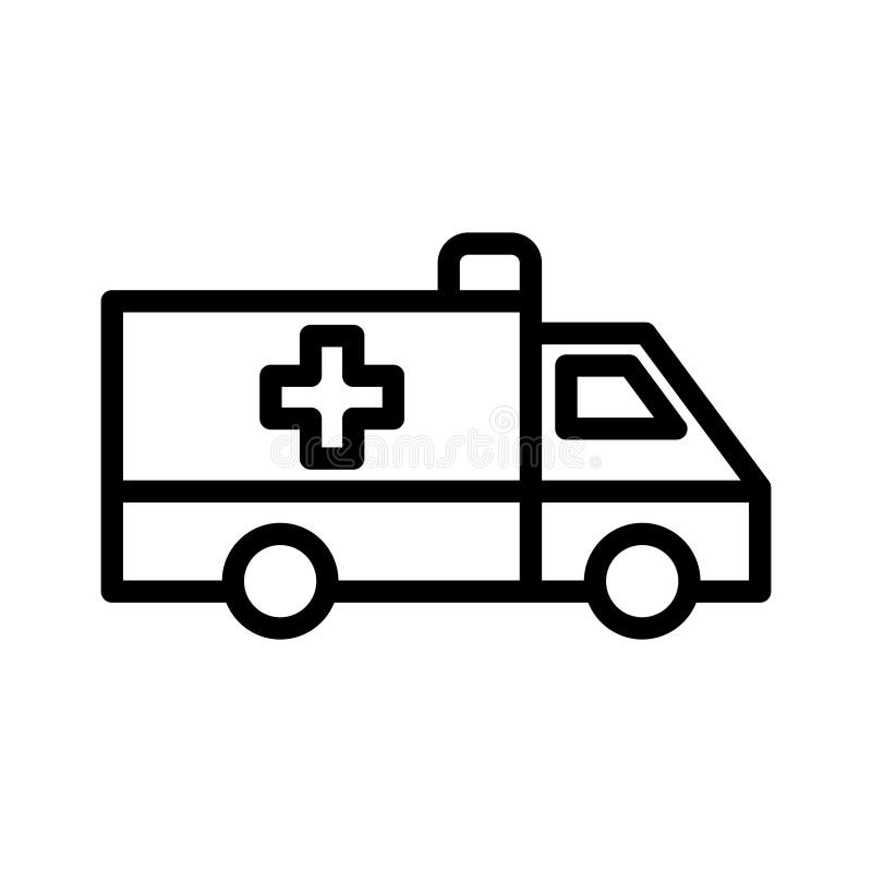 Ambulance Line Icon. Simple Design Editable. Design Illustration Stock ...