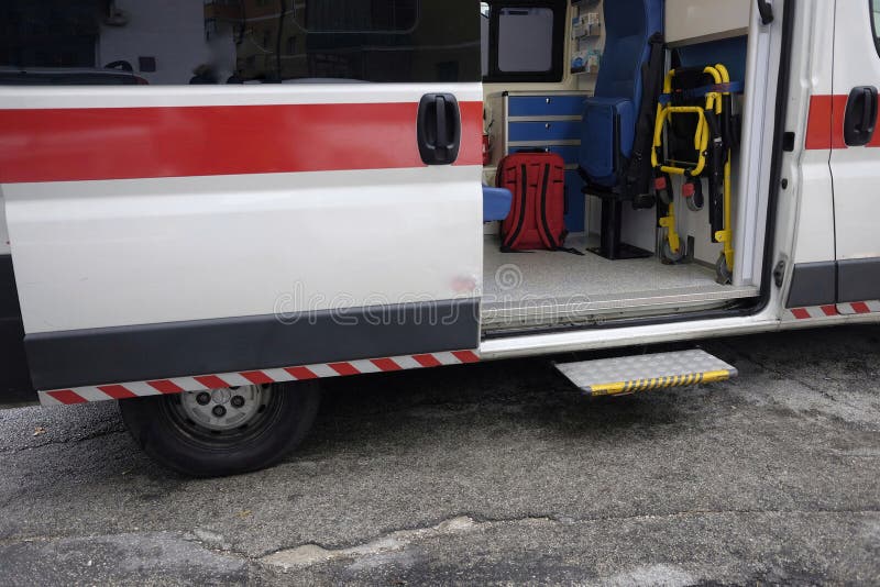 Ambulance open stock photo. Image of rescue, help, equipment - 106153596