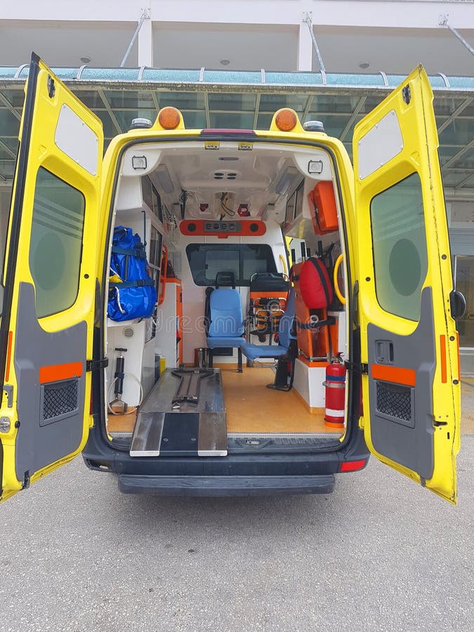 Ambulance Doors Horizontal Background Health Care Toy Copy Space Stock ...