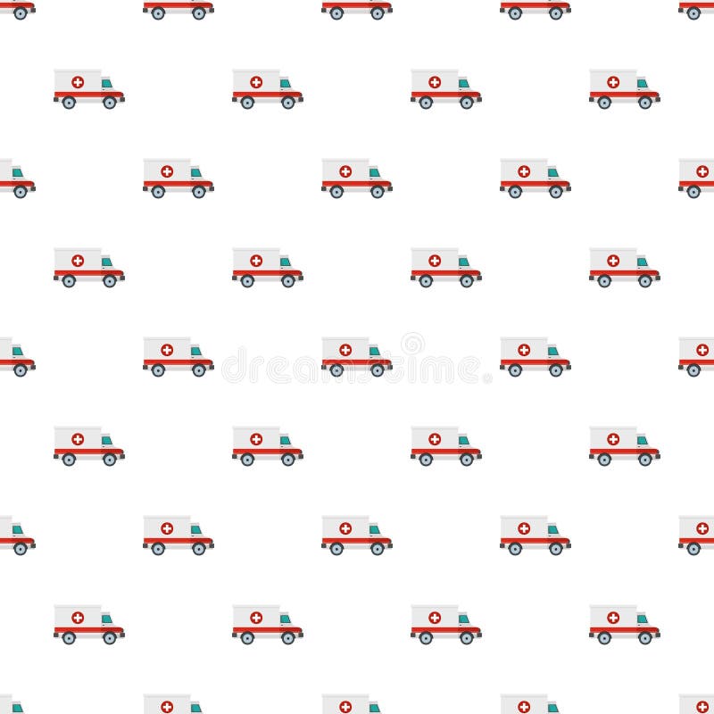 Ambulance Pattern Vector Seamless Blue Stock Vector - Illustration of ...