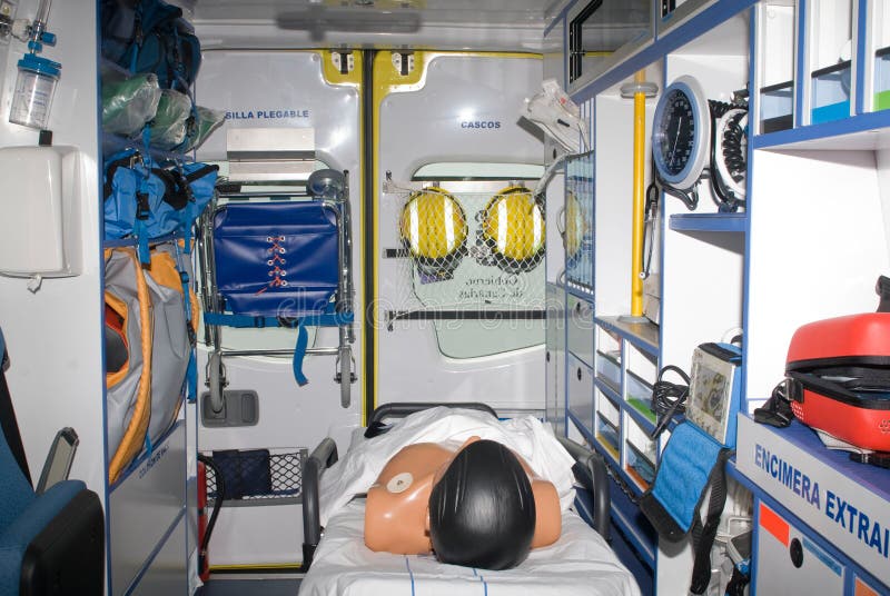 Ambulance Perfectly Equipped with Emergency Equipment and Dummy for ...