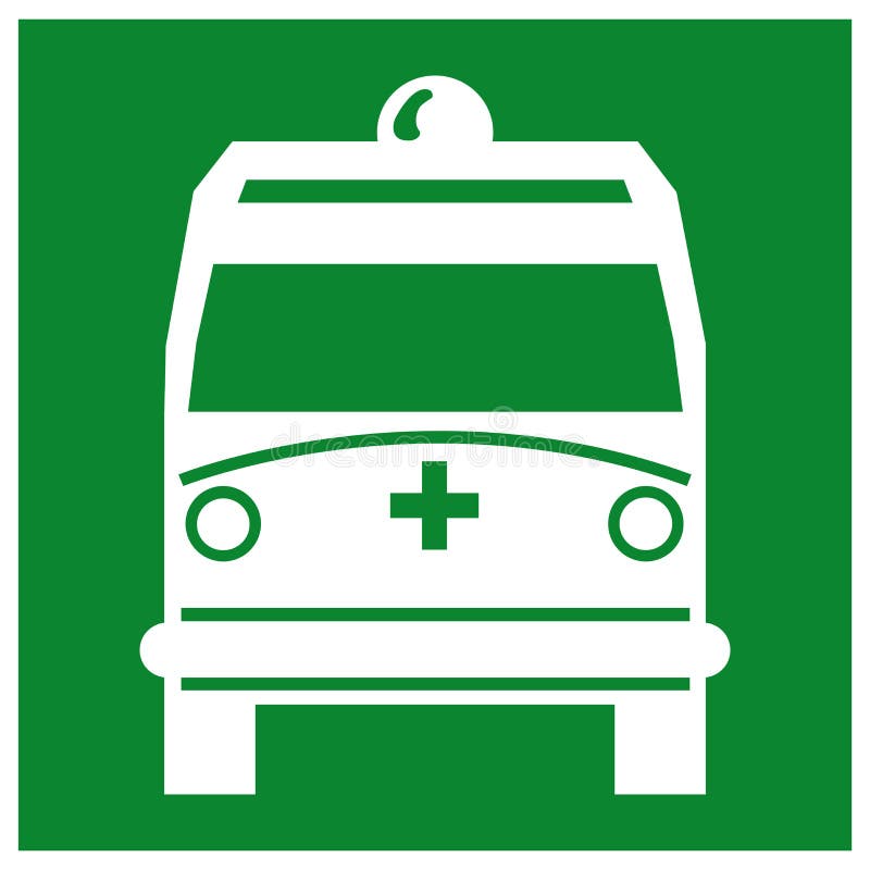 Ambulance Pick Up Point Symbol Sign,Vector Illustration, Isolate on ...