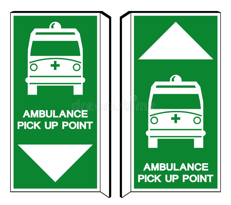 Ambulance Pick Up Point Symbol Sign,Vector Illustration, Isolate on ...