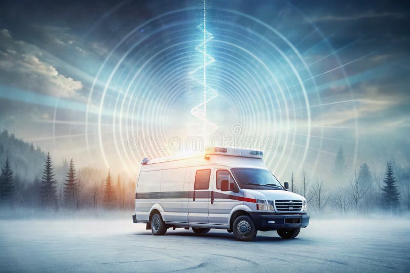 Ambulance and Radio Waves a Powerful Double Exposure of Emergency ...