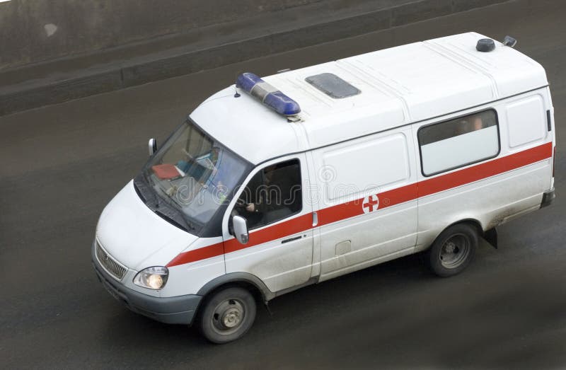 Ambulance Rescue Ambulance Car Driving Fast Stock Photo - Image of blur ...