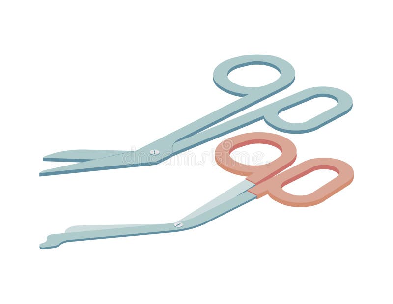 Ambulance Scissors Isometric Composition Stock Vector - Illustration of ...