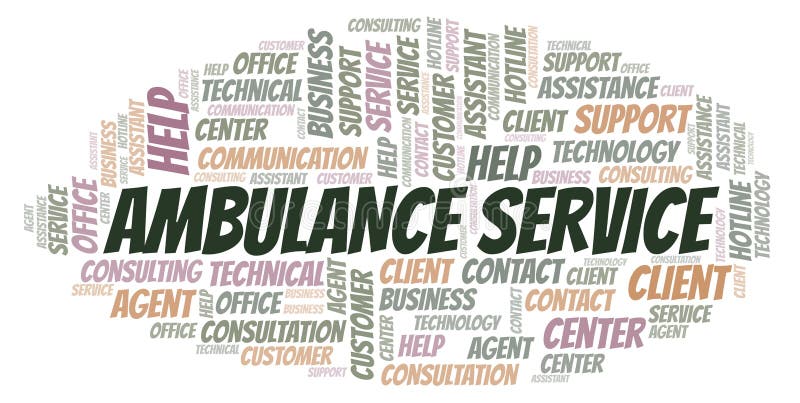 Ambulance Word in Front of Icon Set Vector Design Stock Vector ...
