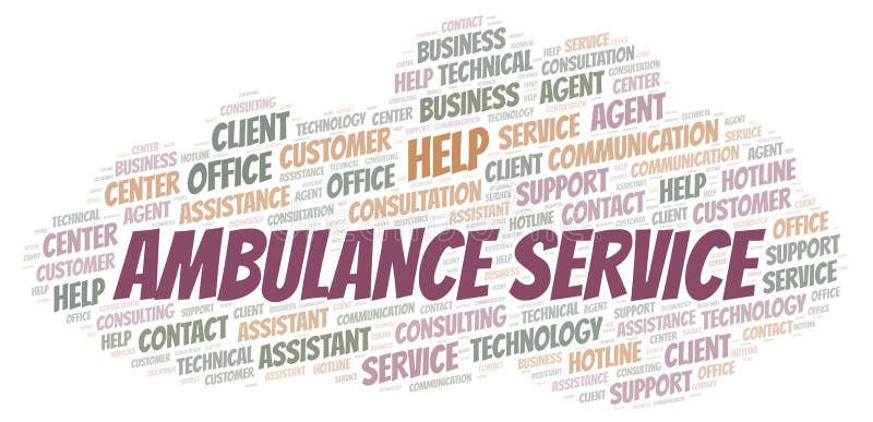 Ambulance Word in Front of Icon Set Vector Design Stock Vector ...