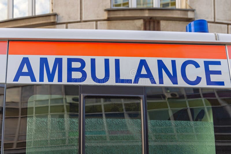 Ambulance Sign stock photo. Image of illness, windows - 15917448