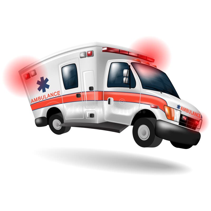 Ambulance Speeding ,vector Cartoon Stock Vector - Illustration of care ...