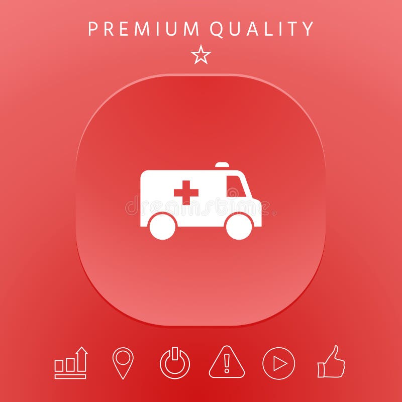 Ambulance symbol icon stock vector. Illustration of emergency - 115292574