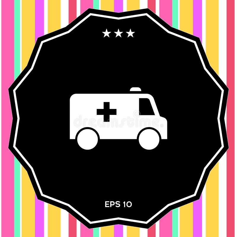 Ambulance symbol icon stock vector. Illustration of medicine - 116427019