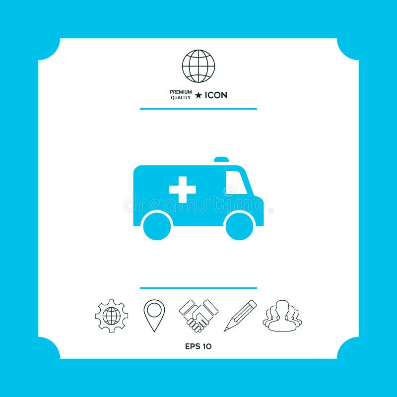 Ambulance symbol icon stock vector. Illustration of alert - 116139599
