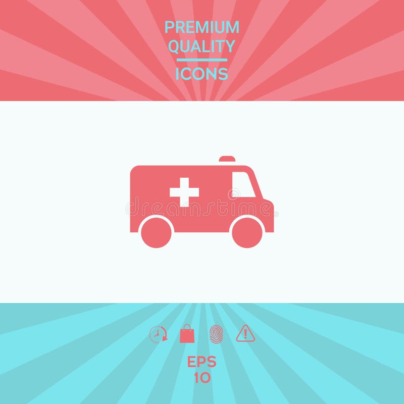Ambulance symbol icon stock vector. Illustration of movement - 118843244