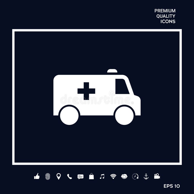 Ambulance symbol icon stock vector. Illustration of safety - 119457040
