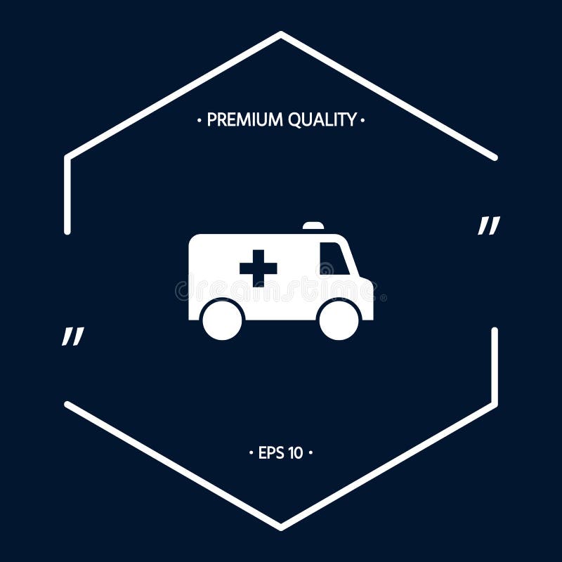 Ambulance symbol icon stock vector. Illustration of health - 119463752