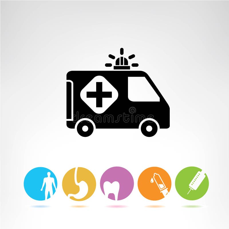 Ambulance Car from Behind Sign Stock Image - Image of emergency ...