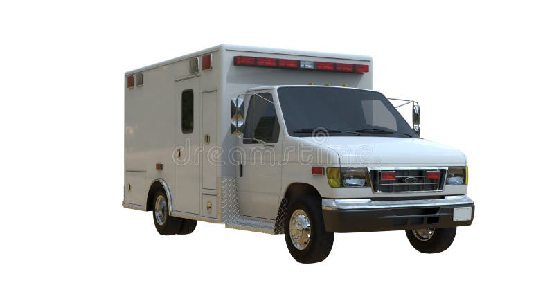 Ambulance Van Isolated on White Stock Illustration - Illustration of ...