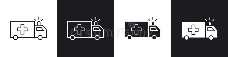 Ambulance icon stock vector. Illustration of logo, stroke - 341325172