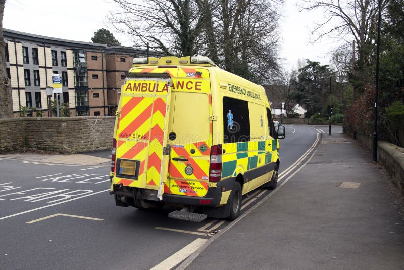 Ambulance Waits Outside Residence Editorial Stock Photo - Image of ...