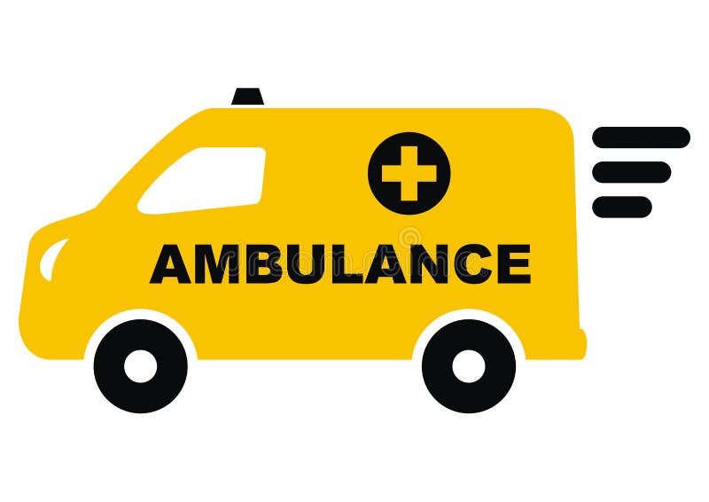 Ambulance, Yellow Van, Vector Icon Stock Vector - Illustration of icon ...