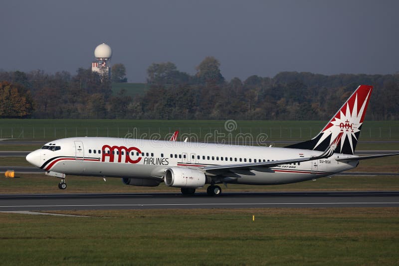 AMC Airlines Plane Taking Off from Runway Editorial Stock Image - Image ...