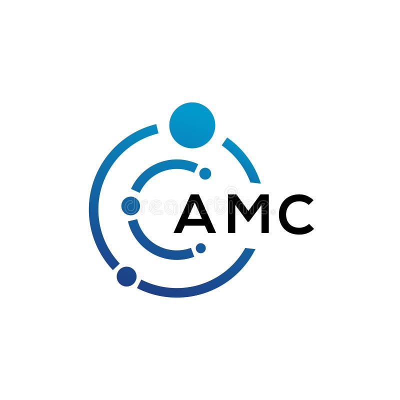 AMC Letter Logo Design on Black Background. AMC Creative Initials ...