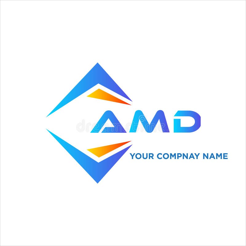 AMD Abstract Technology Logo Design on White Background. AMD Creative ...