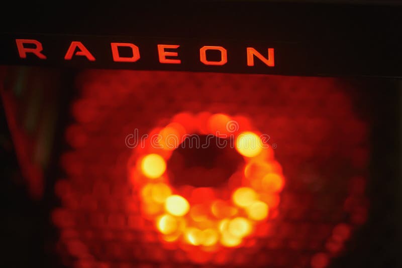 AMD Radeon GPU Und RGB Netzteil in Rot Editorial Photography - Image of ...
