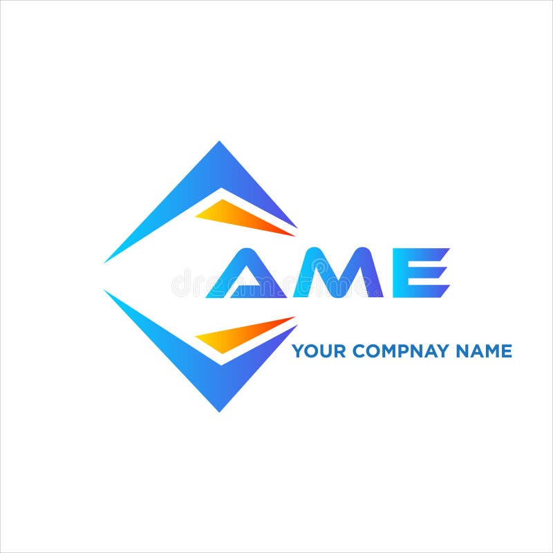 AME Abstract Technology Logo Design on White Background. AME Creative ...