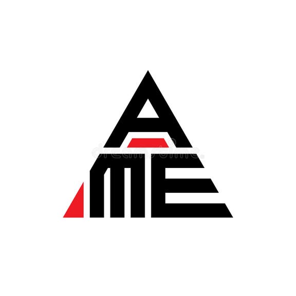 AME Triangle Letter Logo Design with Triangle Shape. AME Triangle Logo ...