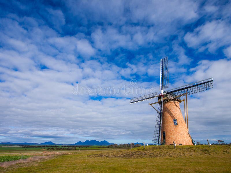 Amelup Lily Dutch Windmill in Australia Stock Photo - Image of mill ...