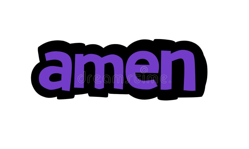 AMEN Background Writing Vector Design on White Background Stock ...
