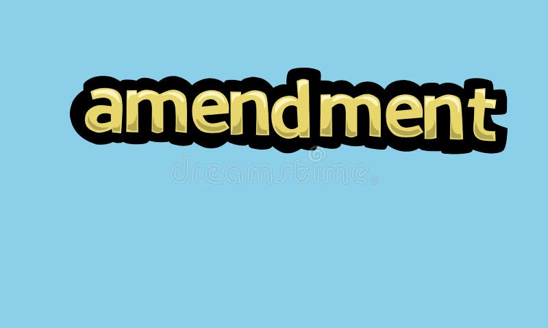 AMENDMENT Writing Vector Design on a Blue Background Stock Vector ...