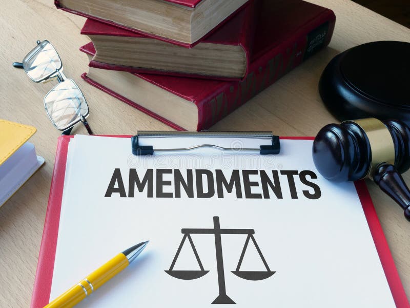 Amendments for Law are Shown Using the Text Stock Photo - Image of ...