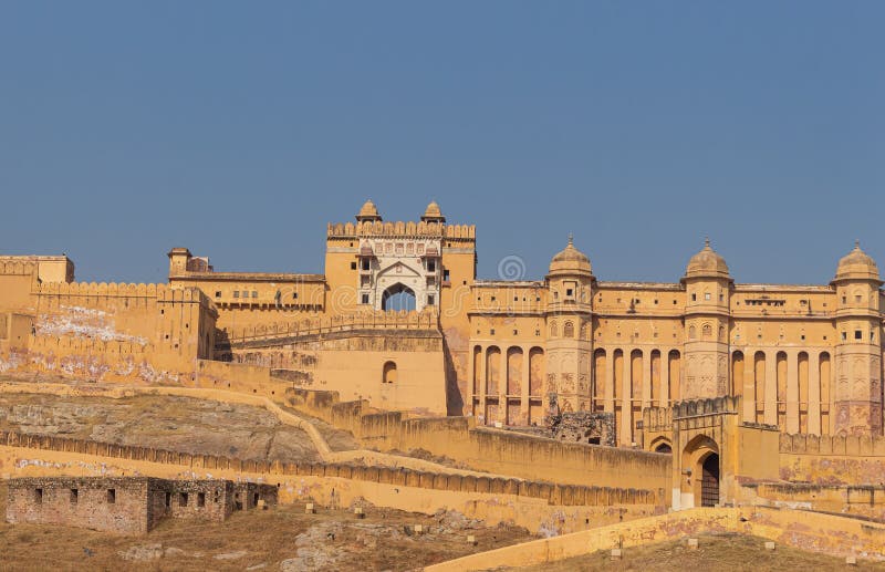 Amer Palace and Fort Amer India Stock Image - Image of history, india ...