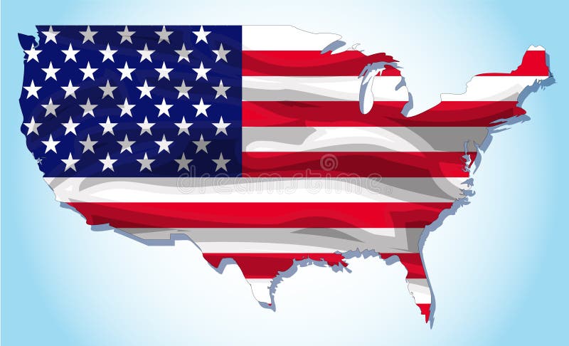 American Flag Illustration 01 Stock Vector - Illustration of country ...