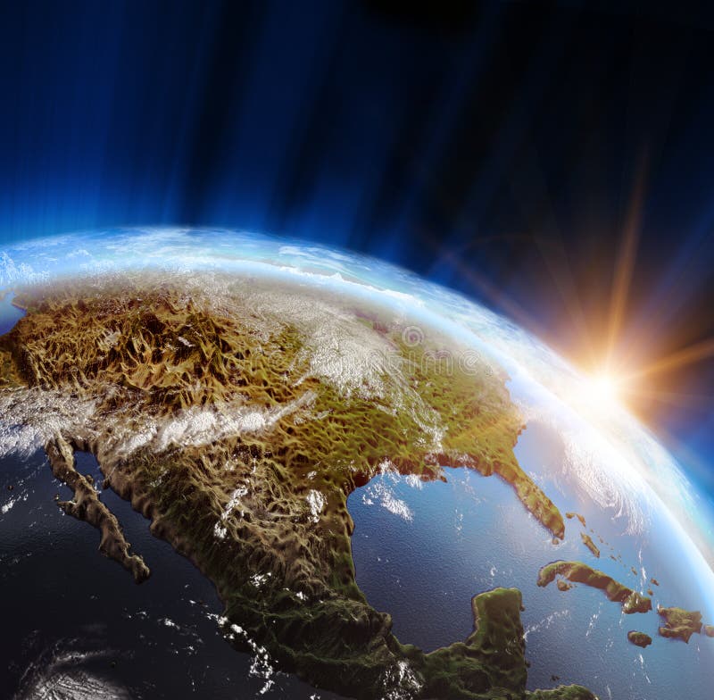 America Global Map - North America Stock Illustration - Illustration of ...