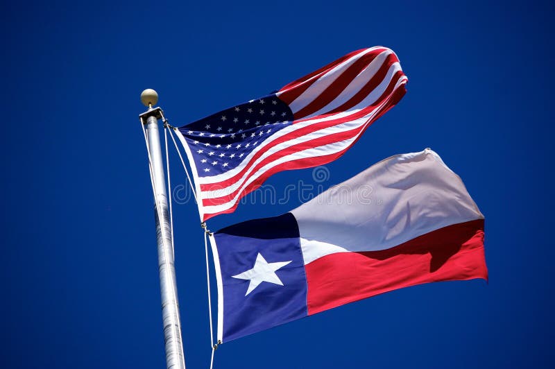 Amerykanin i Teksas flaga zdjęcie stock. Obraz złożonej z niebo - 54421534