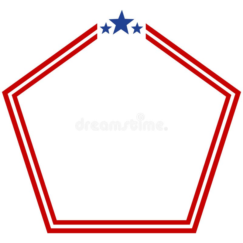 American Pentagon Frame Background Design Template Stock Illustrations ...