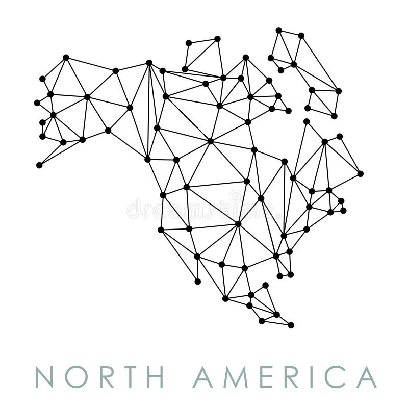 America connection map stock vector. Illustration of north - 120485349