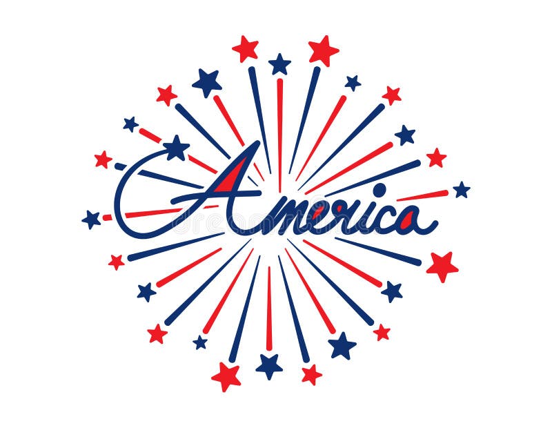America firework stock vector. Illustration of festive - 192508234
