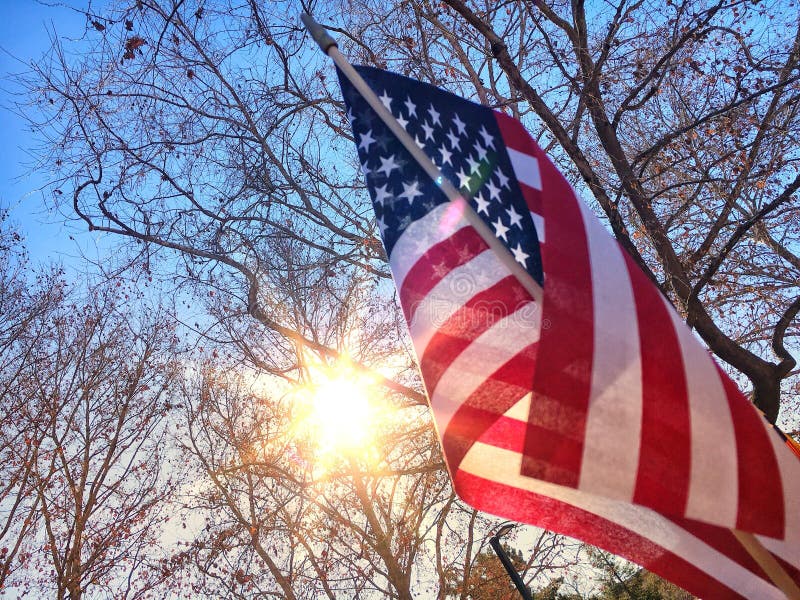 America flag and sun stock photo. Image of flag, stripes - 108129888