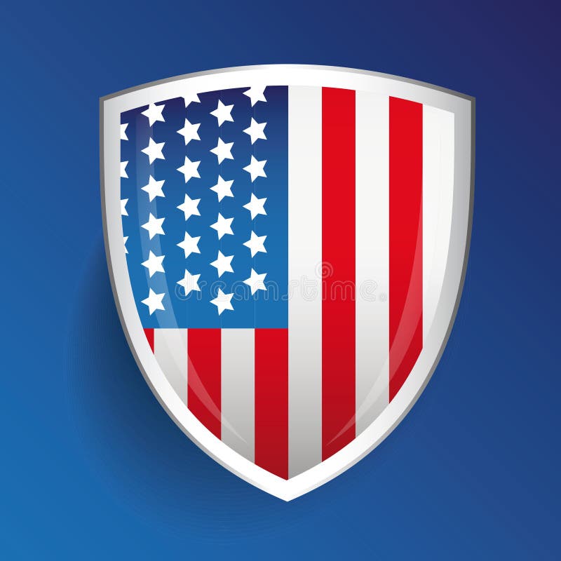 America flag USA shield stock illustration. Illustration of shield ...