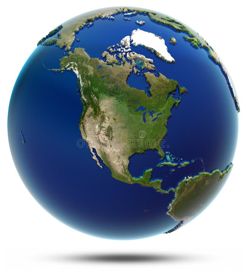 America Global Map - North America Stock Illustration - Illustration of ...