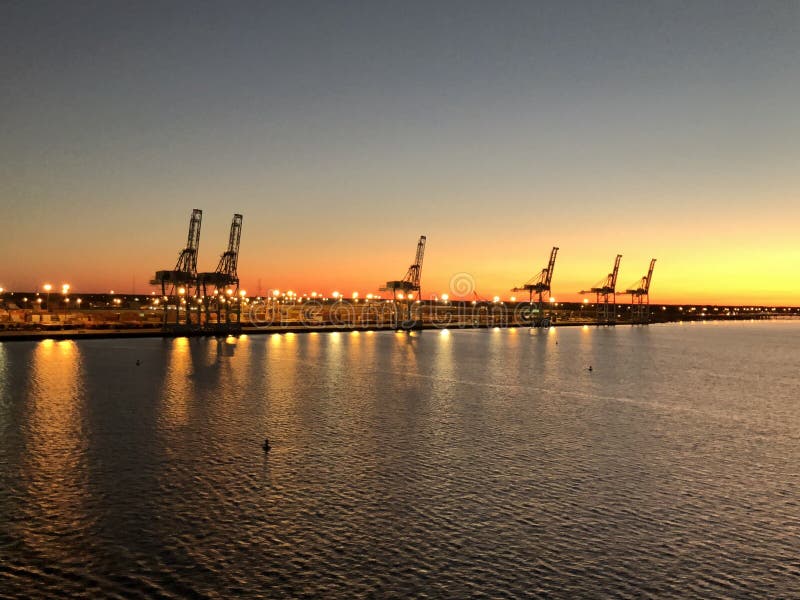 America Harbour East Coast Sunset Stock Image - Image of harbour, east ...