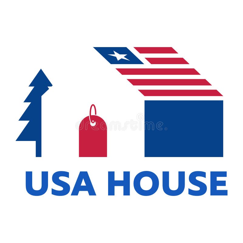 Construction House American Flag Logo Stock Illustrations – 263 ...